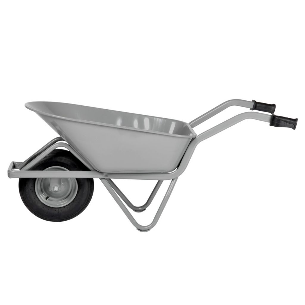 13725 Very strong construction wheelbarrow with pneumatic tyre ...