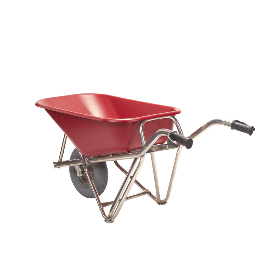 16598 Profi-Max Wheelbarrow aluminum hdpe bin red - MATADOR