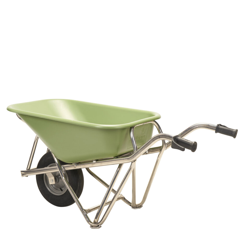 18446 Profi-Max Wheelbarrow aluminum hdpe bin green - MATADOR