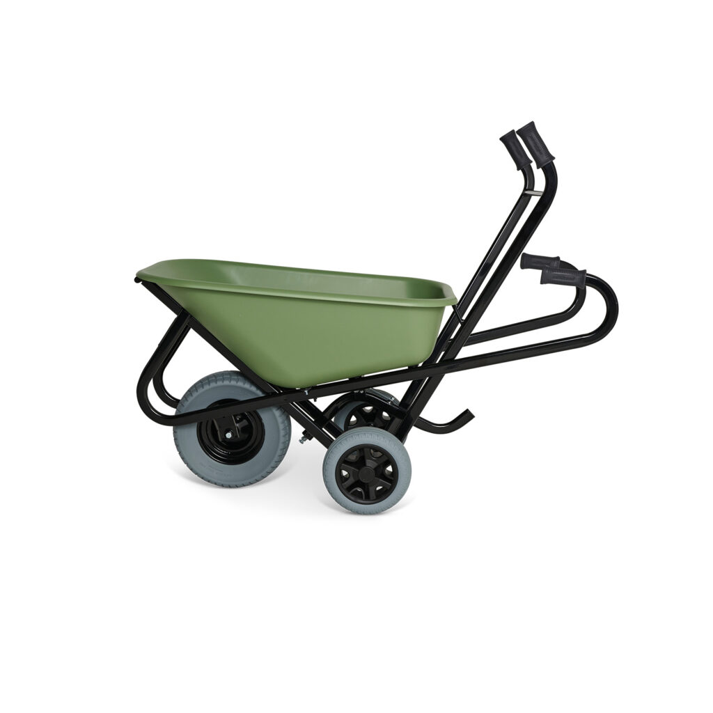 18448 Wheelbarrow 90ltr ergo Toro® CT green bin with wide body wheel ...
