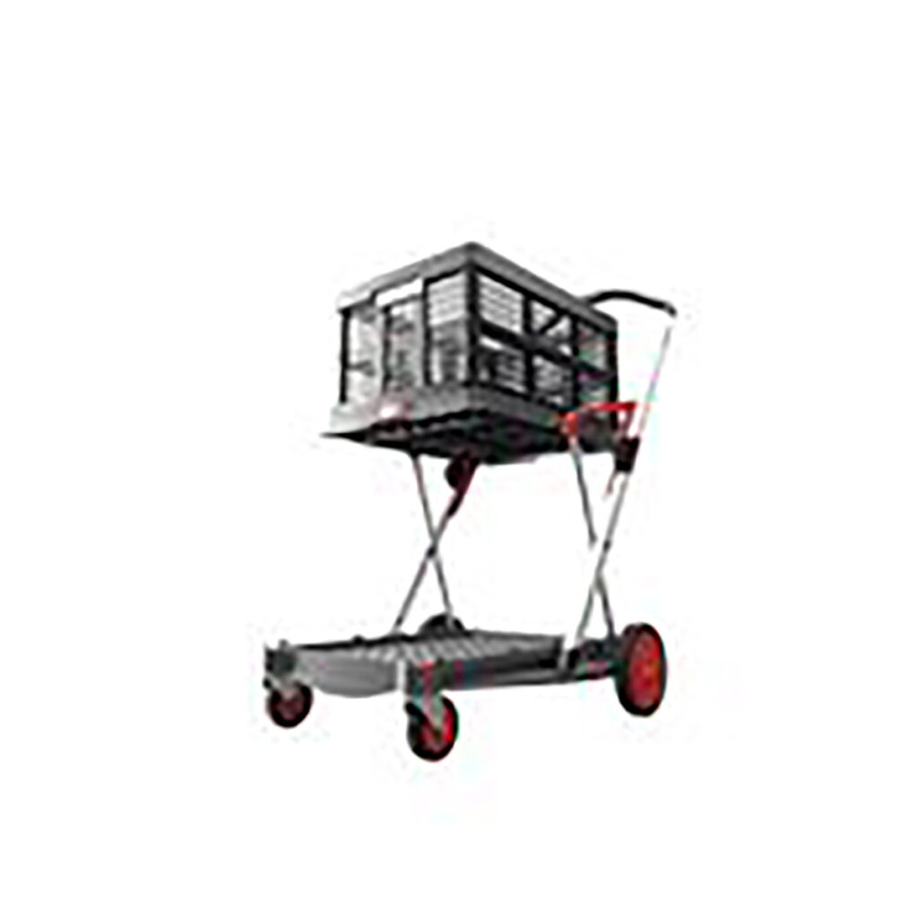 18715 Clax Trolley red including folding crate - MATADOR